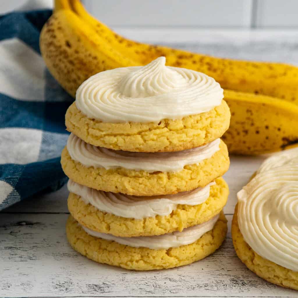 Frosted Banana Cookies - The Cooking Duo
