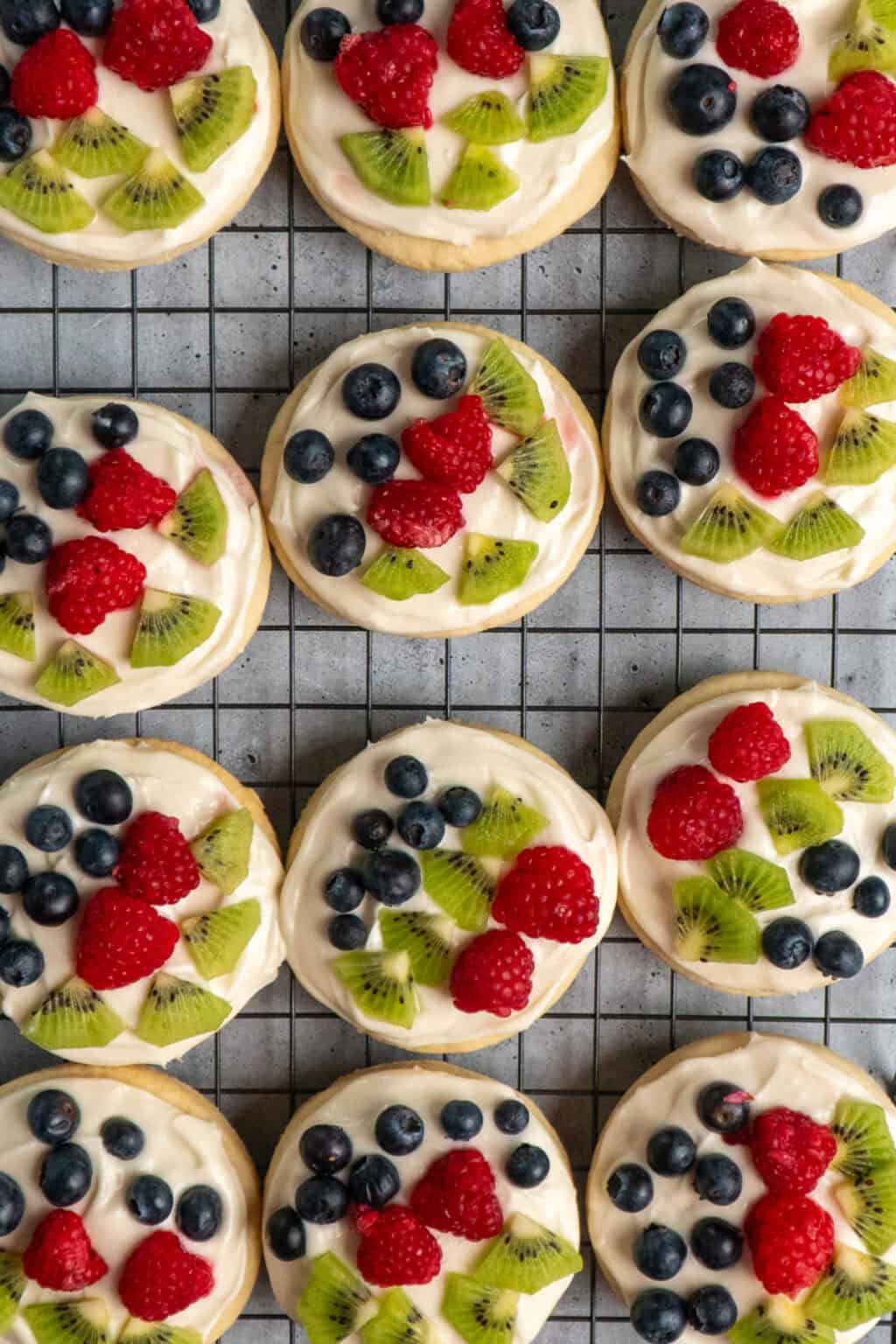 Fruit Pizza Cookies - The Cooking Duo