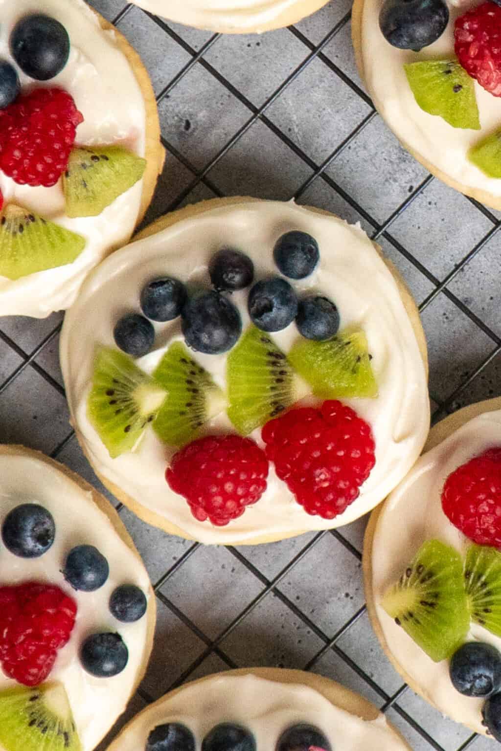 Fruit Pizza Cookies - The Cooking Duo