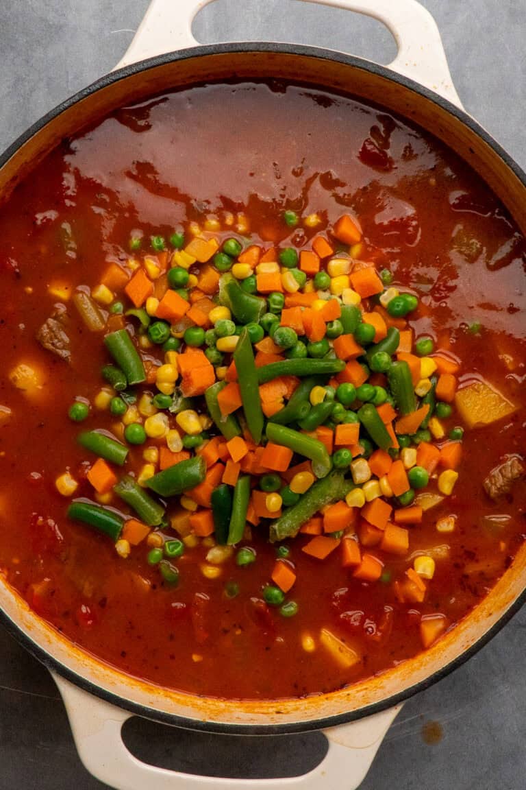 Old Fashioned Vegetable Beef Soup Recipe - The Cooking Duo