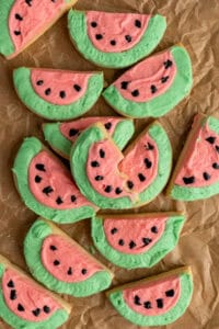 Watermelon Sugar Cookies - The Cooking Duo