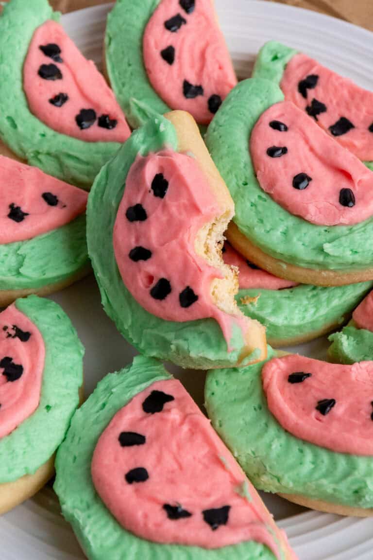 Watermelon Sugar Cookies - The Cooking Duo
