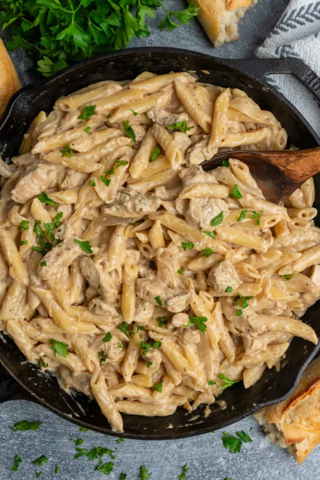 French Onion Chicken Pasta - The Cooking Duo